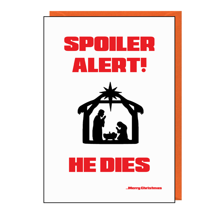 Spoiler Alert Funny Christmas Card - Roasted Cards